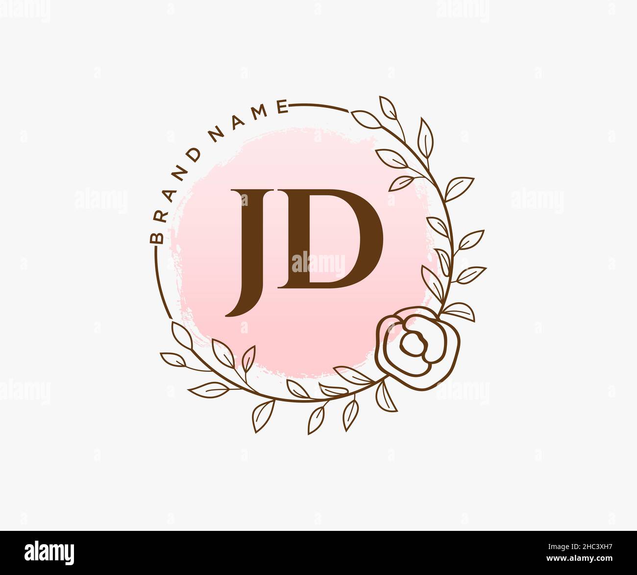 JD feminine logo. Usable for Nature, Salon, Spa, Cosmetic and Beauty ...