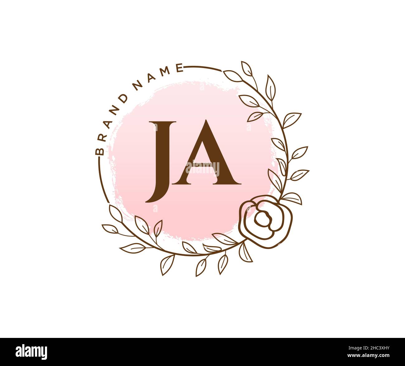 Ja initials logo hi-res stock photography and images - Alamy