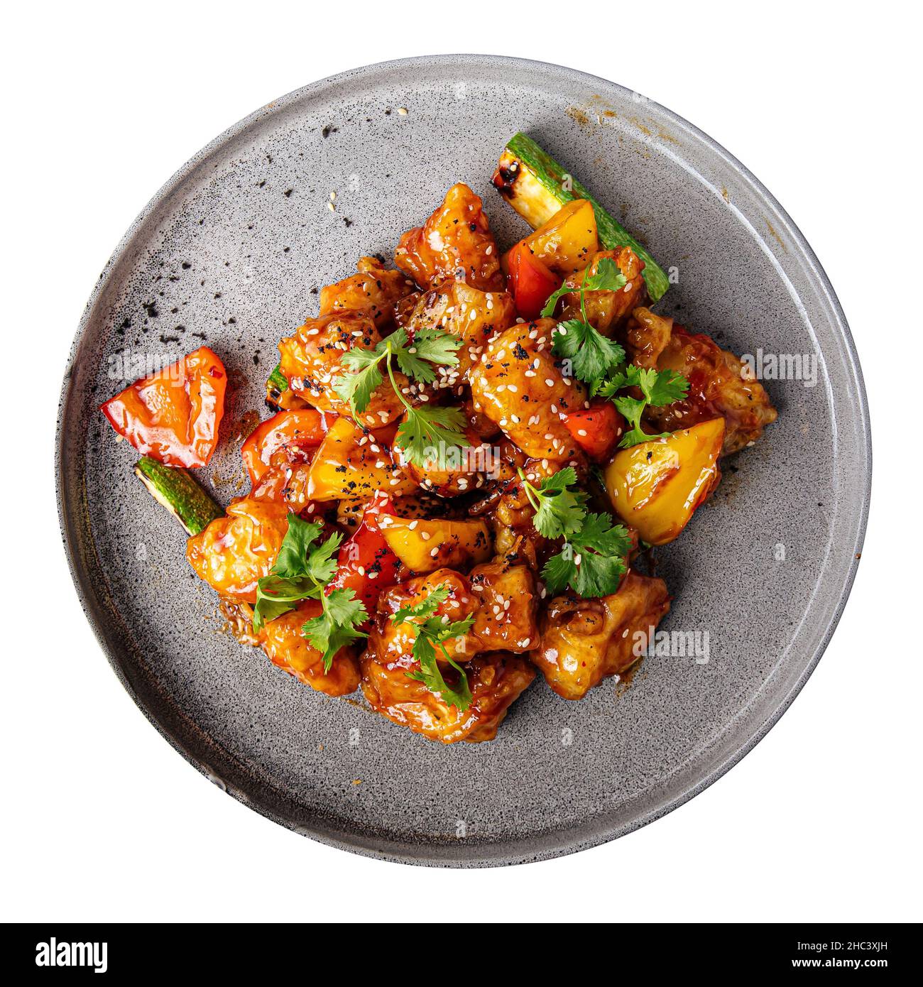 Isolated asian zander fish in sweet and sour sauce Stock Photo - Alamy
