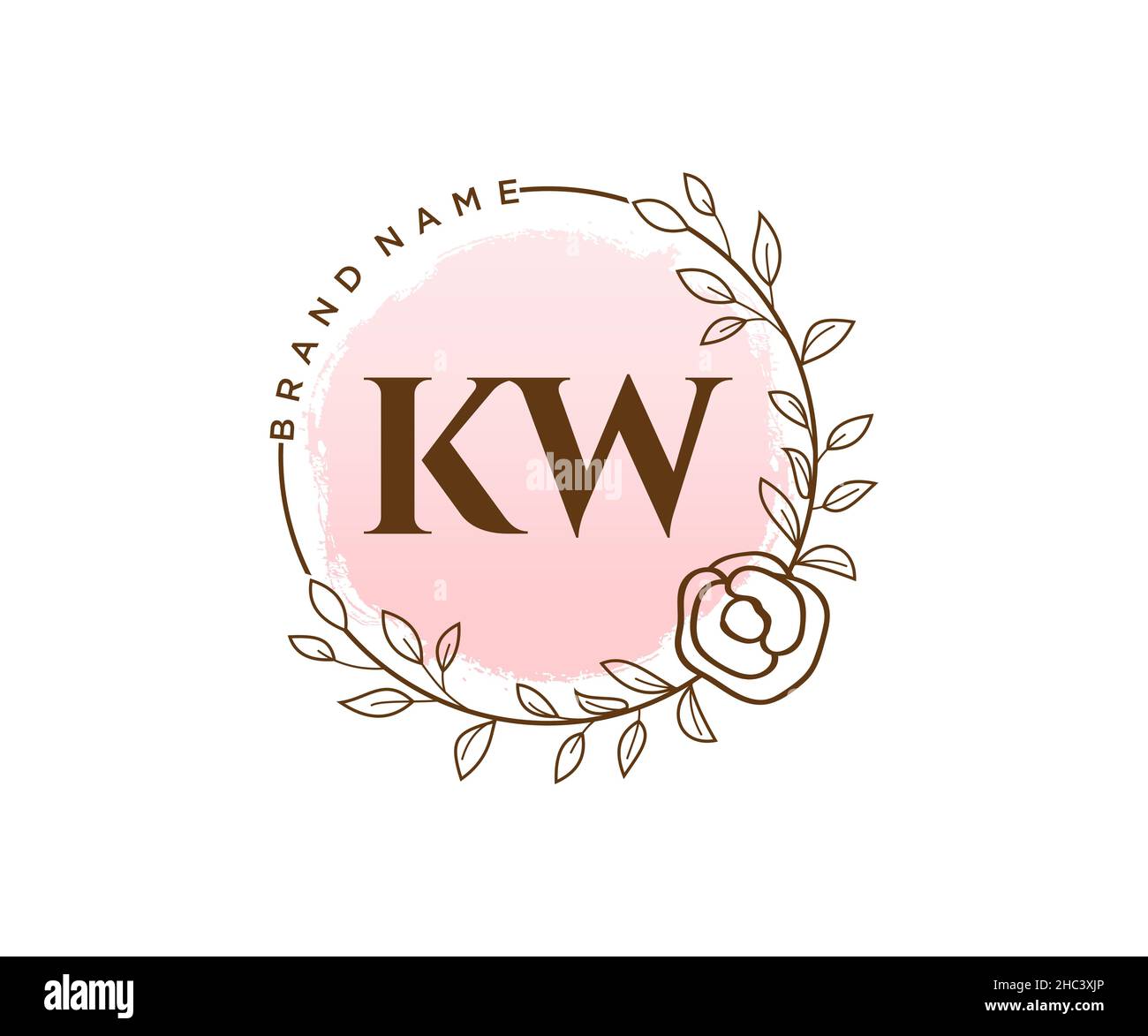 Kw initials logo hi-res stock photography and images - Alamy