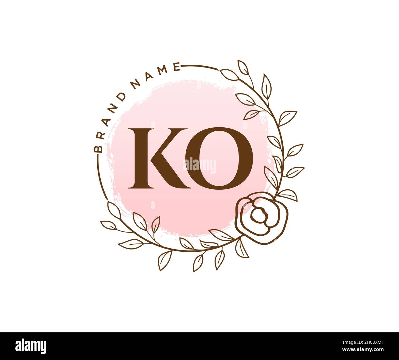 KO feminine logo. Usable for Nature, Salon, Spa, Cosmetic and Beauty ...