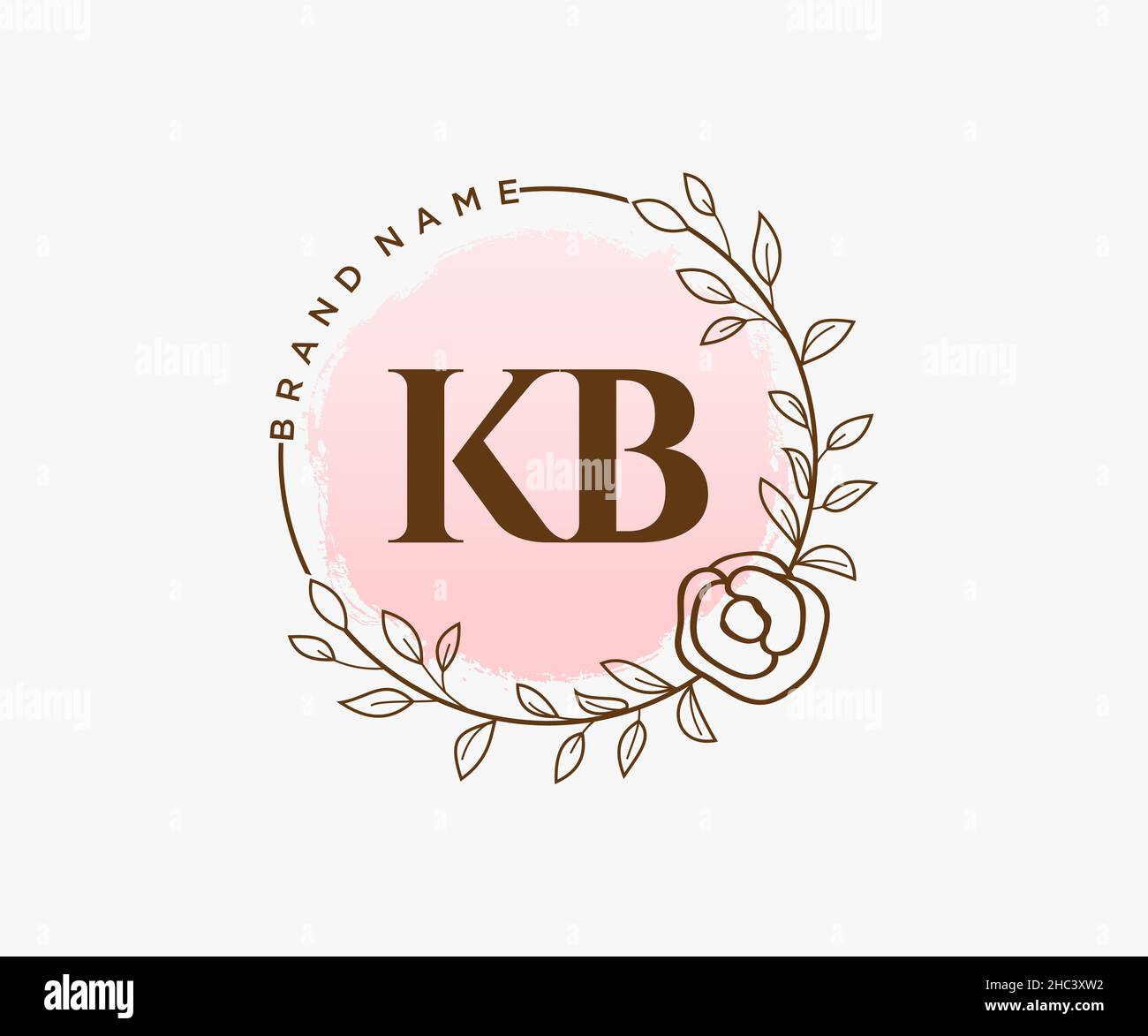 KB feminine logo. Usable for Nature, Salon, Spa, Cosmetic and Beauty ...