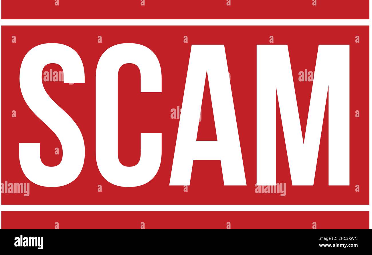 Scam Rubber Stamp. Red Scam Rubber Grunge Stamp Seal Vector ...
