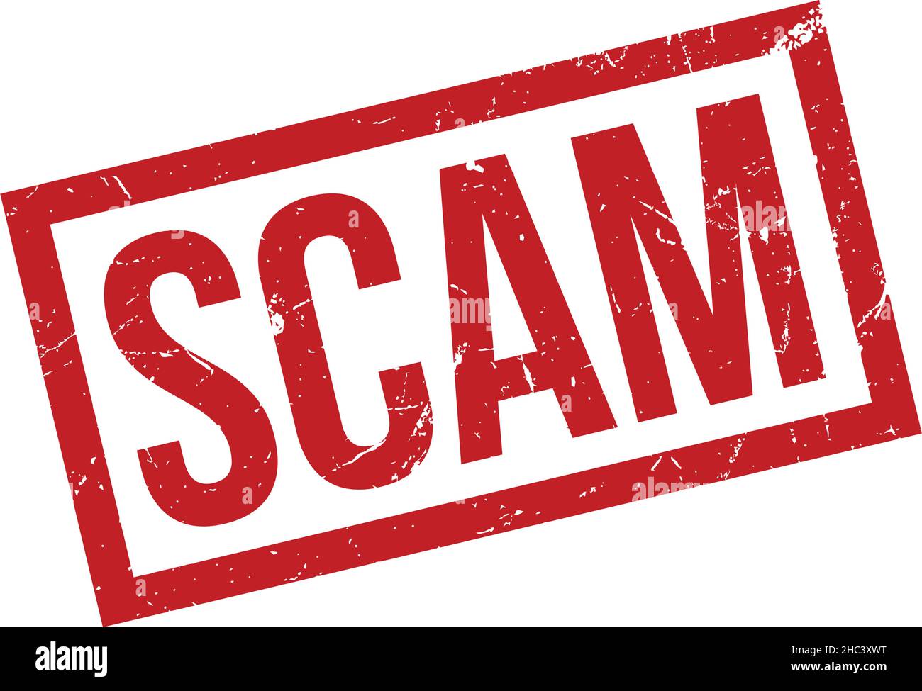 Scam Rubber Stamp. Red Scam Rubber Grunge Stamp Seal Vector ...