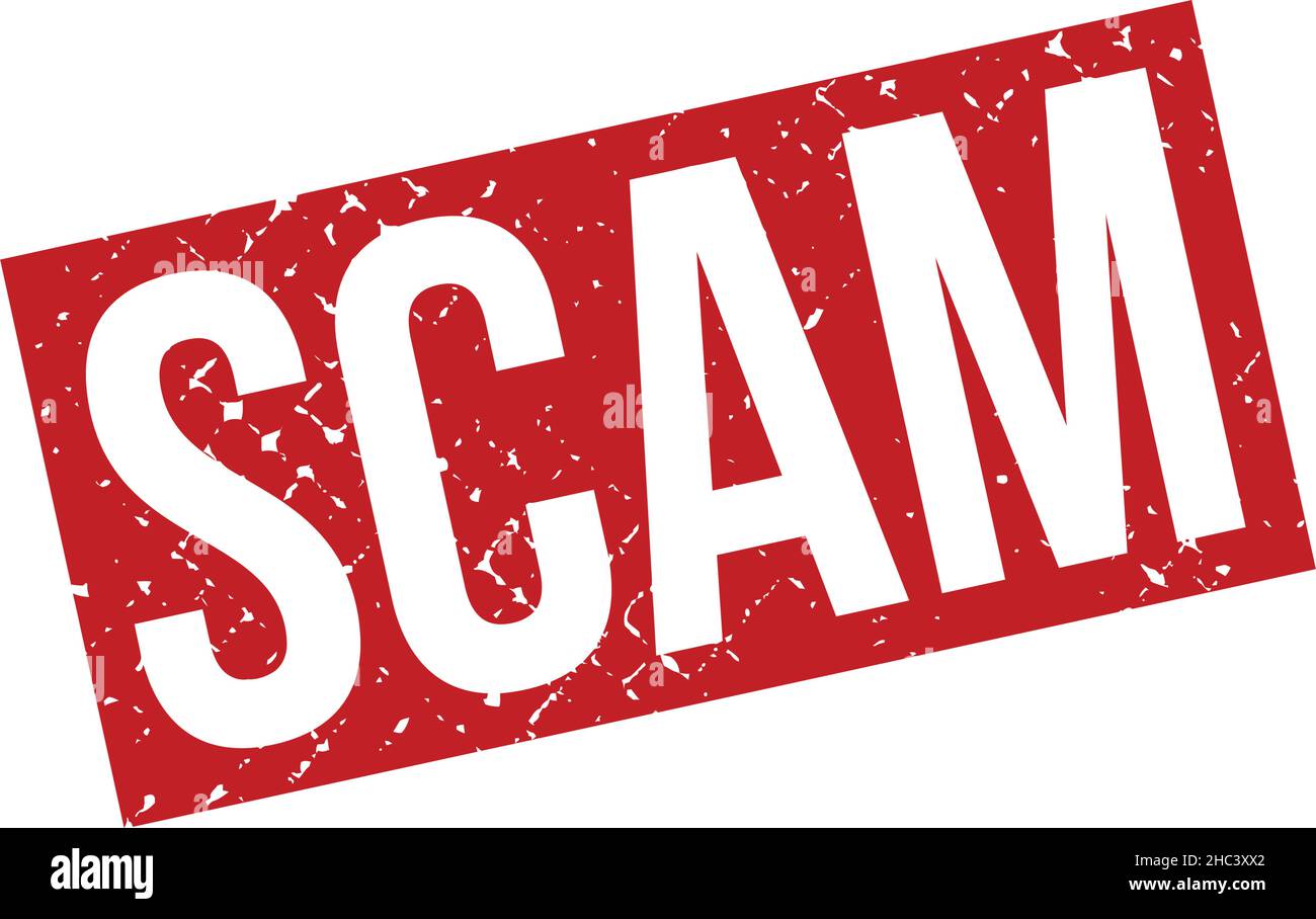 Scam Rubber Stamp. Red Scam Rubber Grunge Stamp Seal Vector ...