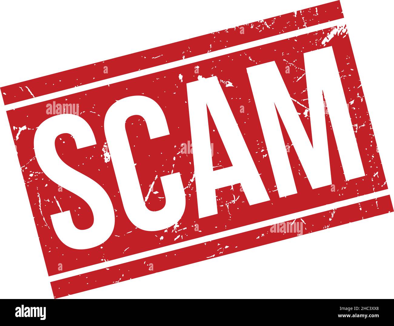 Scam Rubber Stamp. Red Scam Rubber Grunge Stamp Seal Vector ...