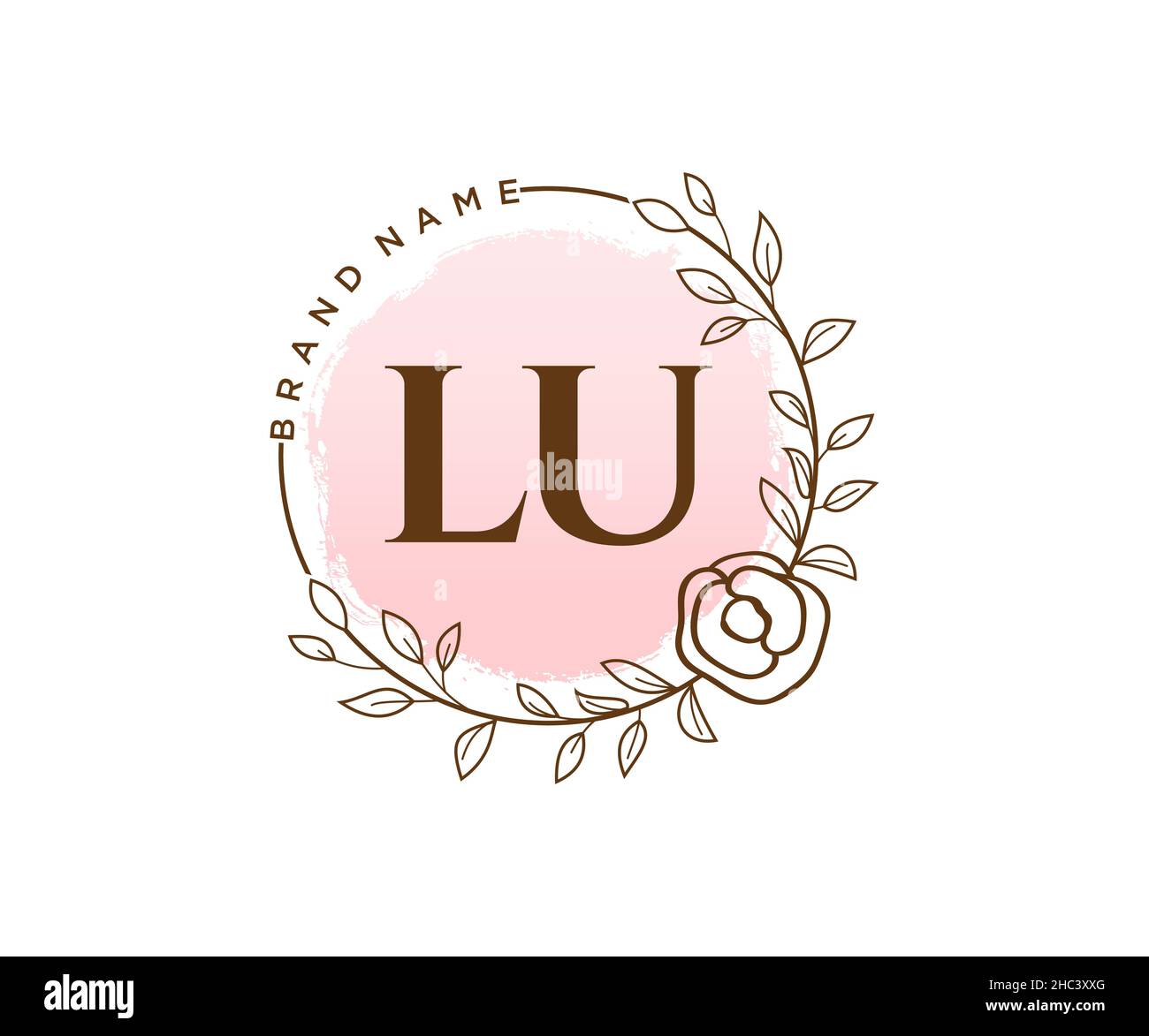 LU feminine logo. Usable for Nature, Salon, Spa, Cosmetic and Beauty ...