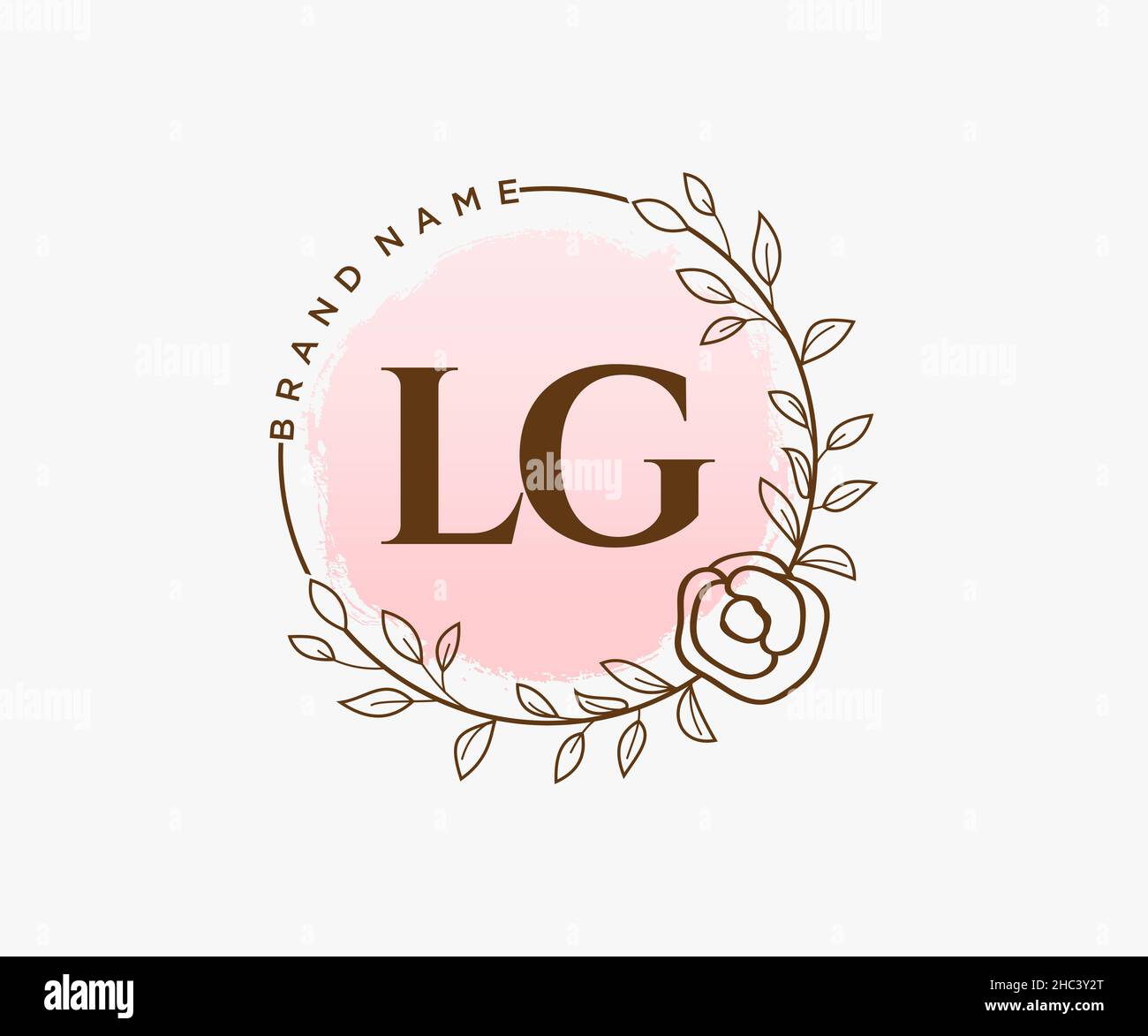 LG feminine logo. Usable for Nature, Salon, Spa, Cosmetic and Beauty ...