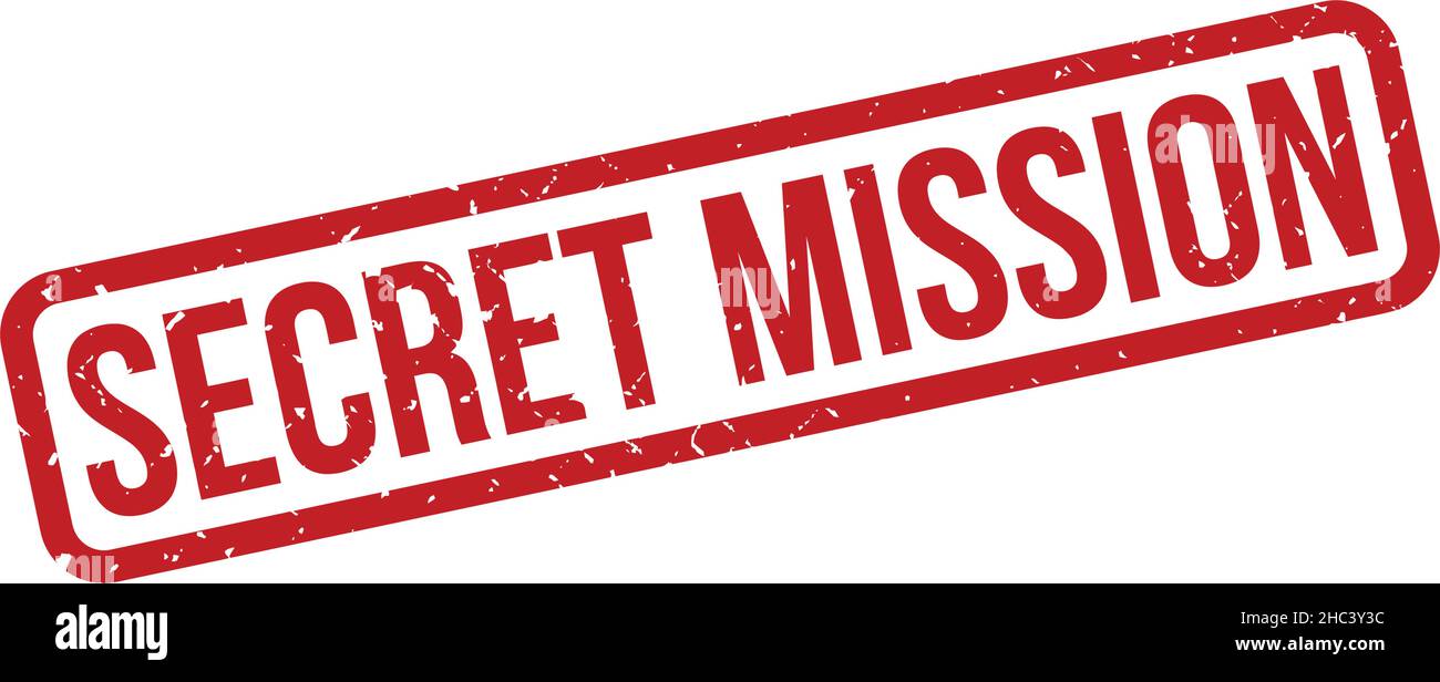 Secret Mission Rubber Stamp. Red Secret Mission Rubber Grunge Stamp ...