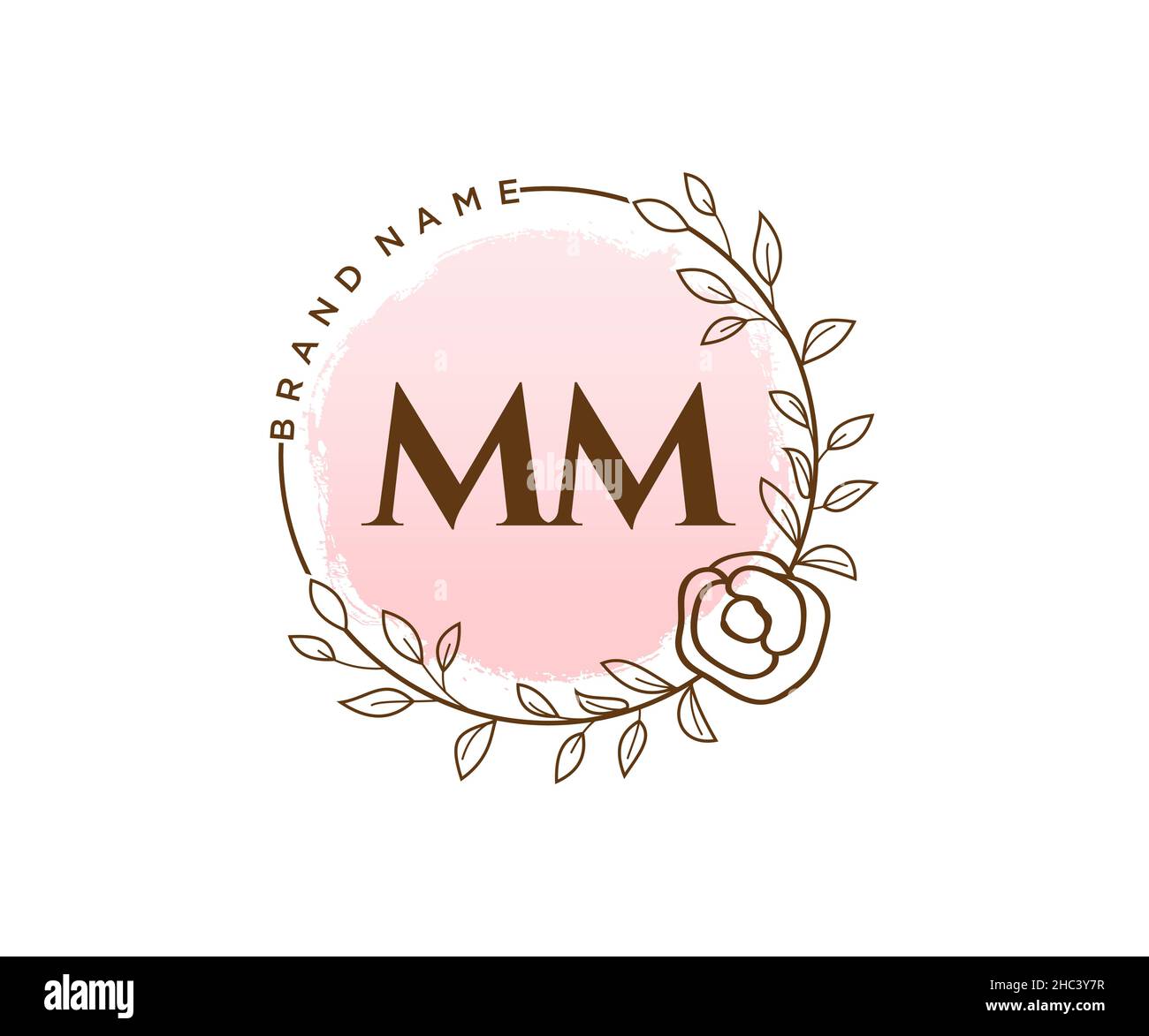 MM feminine logo. Usable for Nature, Salon, Spa, Cosmetic and Beauty ...