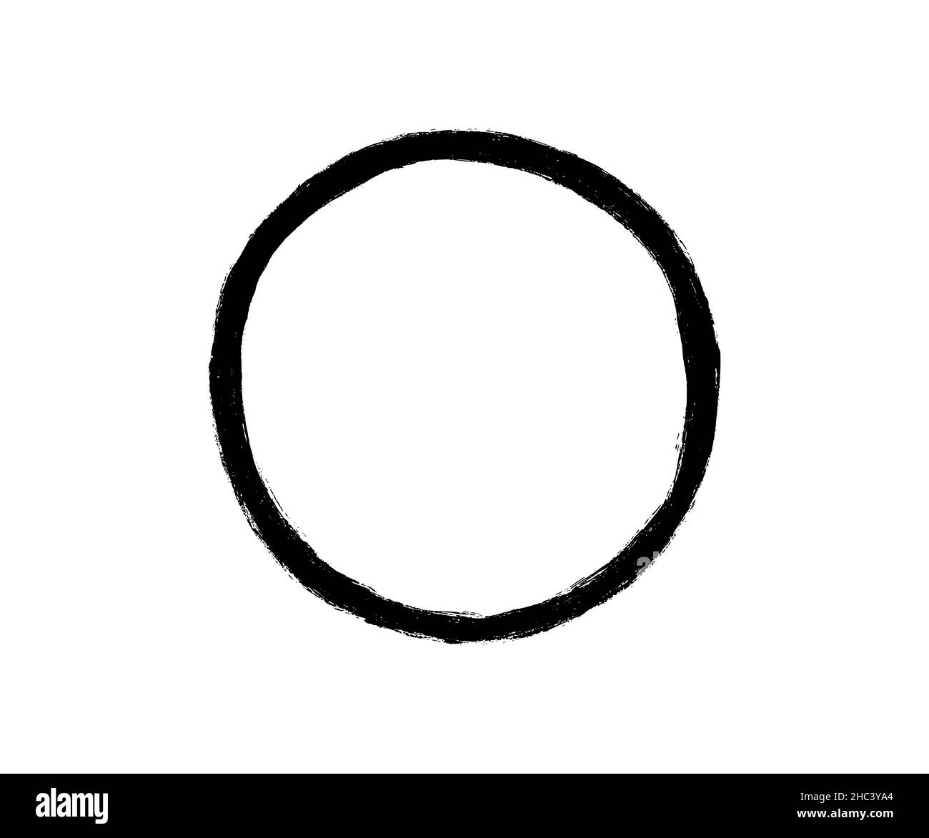Ink circle frame. Grunge empty black box. Oval border. Rubber stamp ...
