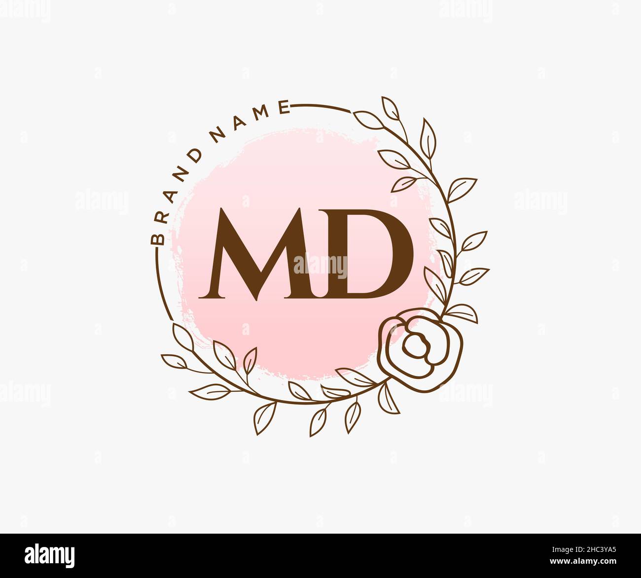 MD feminine logo. Usable for Nature, Salon, Spa, Cosmetic and Beauty ...