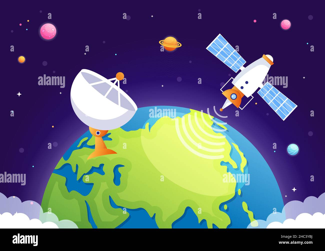 Artificial Satellites Clipart Sun