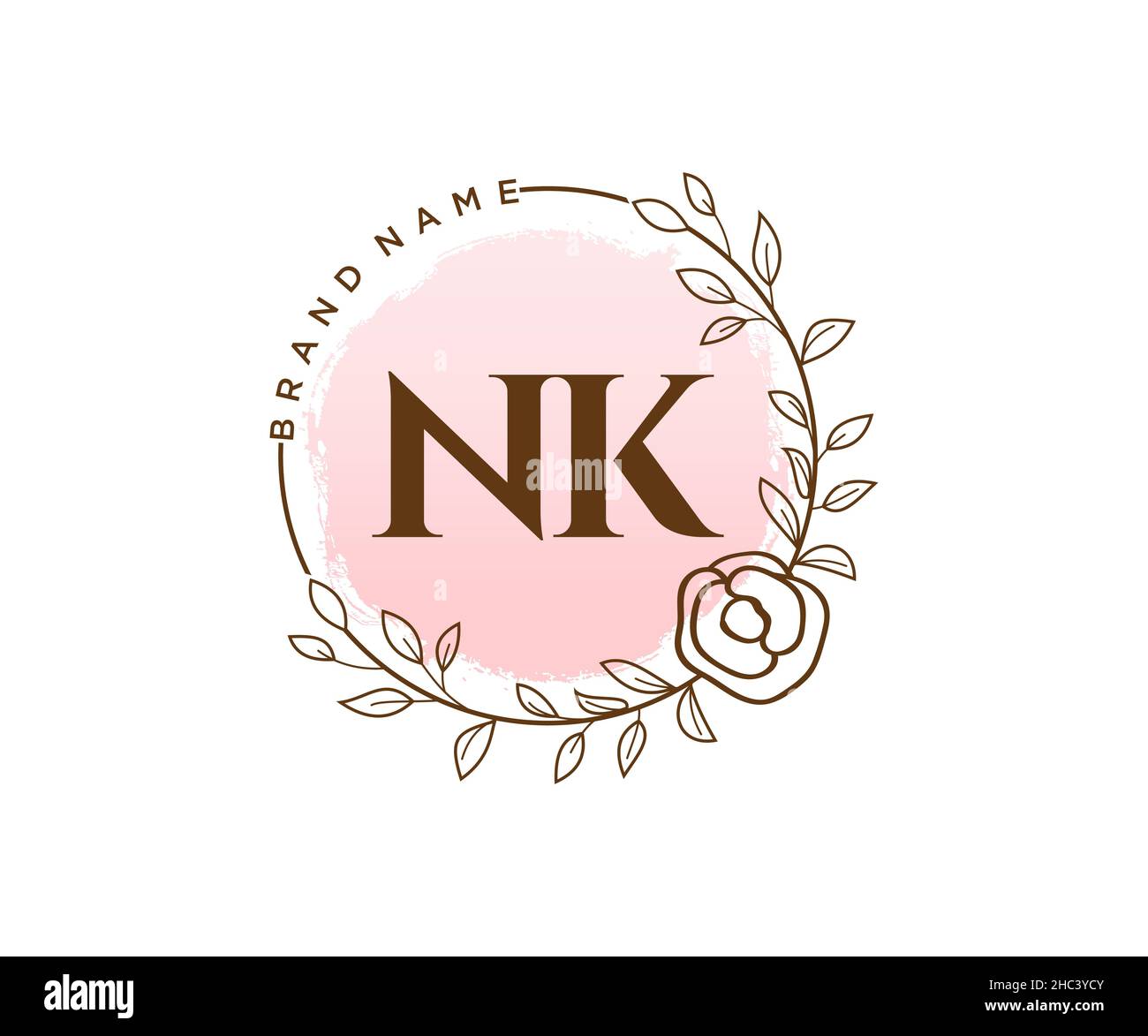 NK feminine logo. Usable for Nature, Salon, Spa, Cosmetic and Beauty ...