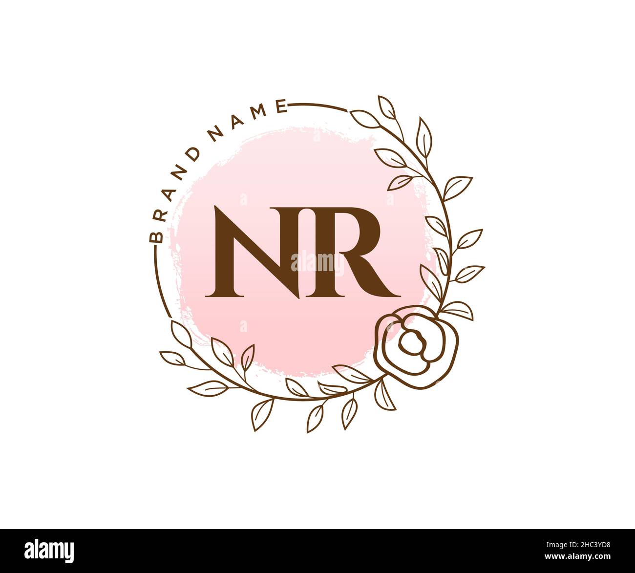 NR feminine logo. Usable for Nature, Salon, Spa, Cosmetic and Beauty ...