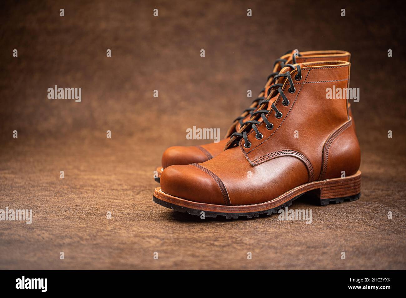 Brown leather boots hi-res stock photography and images - Alamy