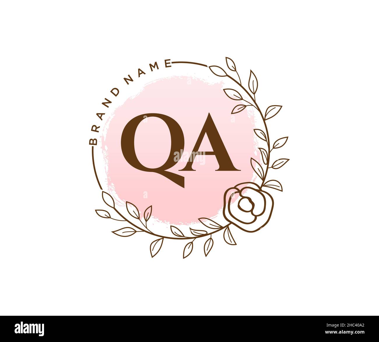 QA feminine logo. Usable for Nature, Salon, Spa, Cosmetic and Beauty ...