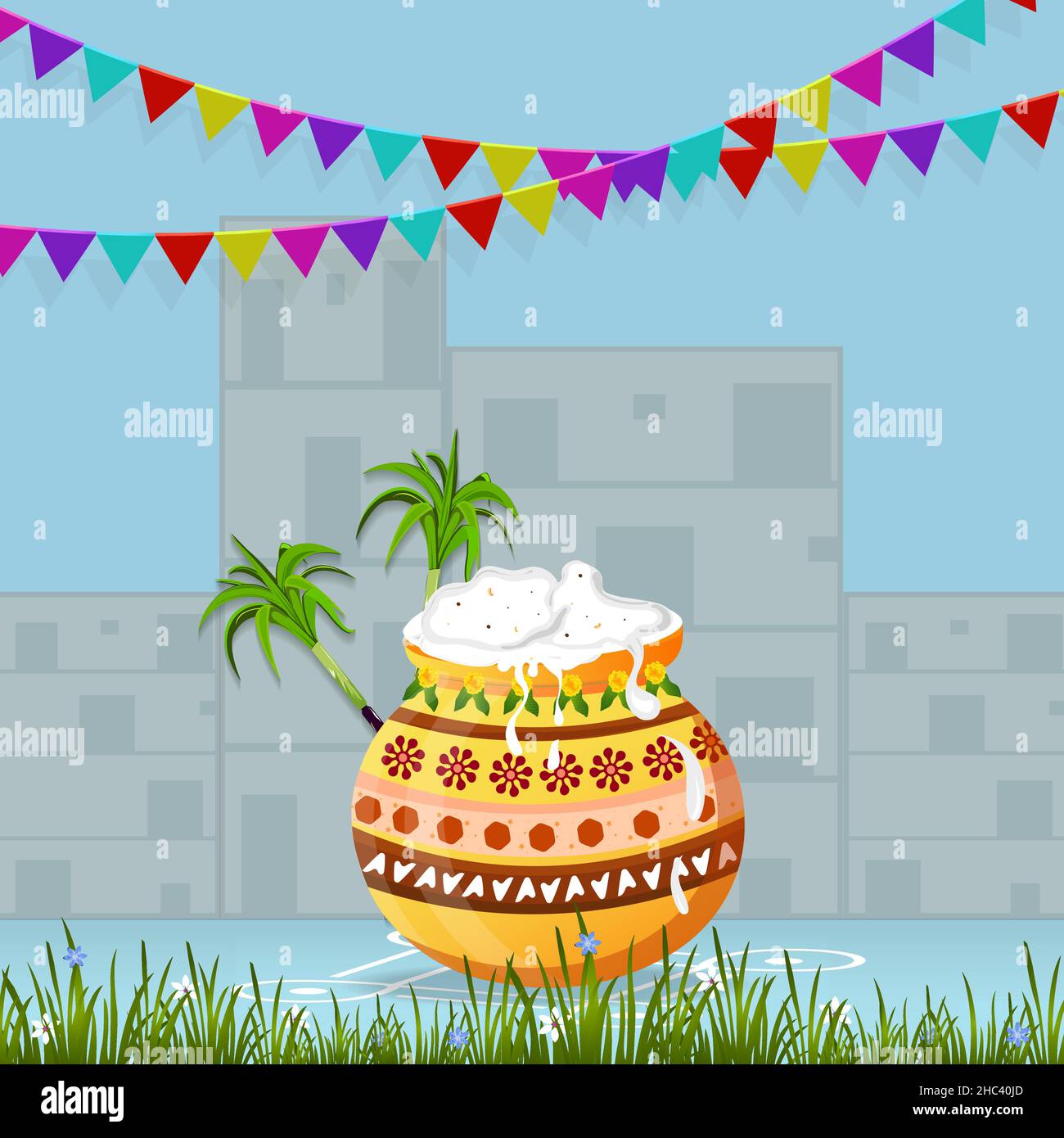 Rice harvest festival india Stock Vector Images - Alamy