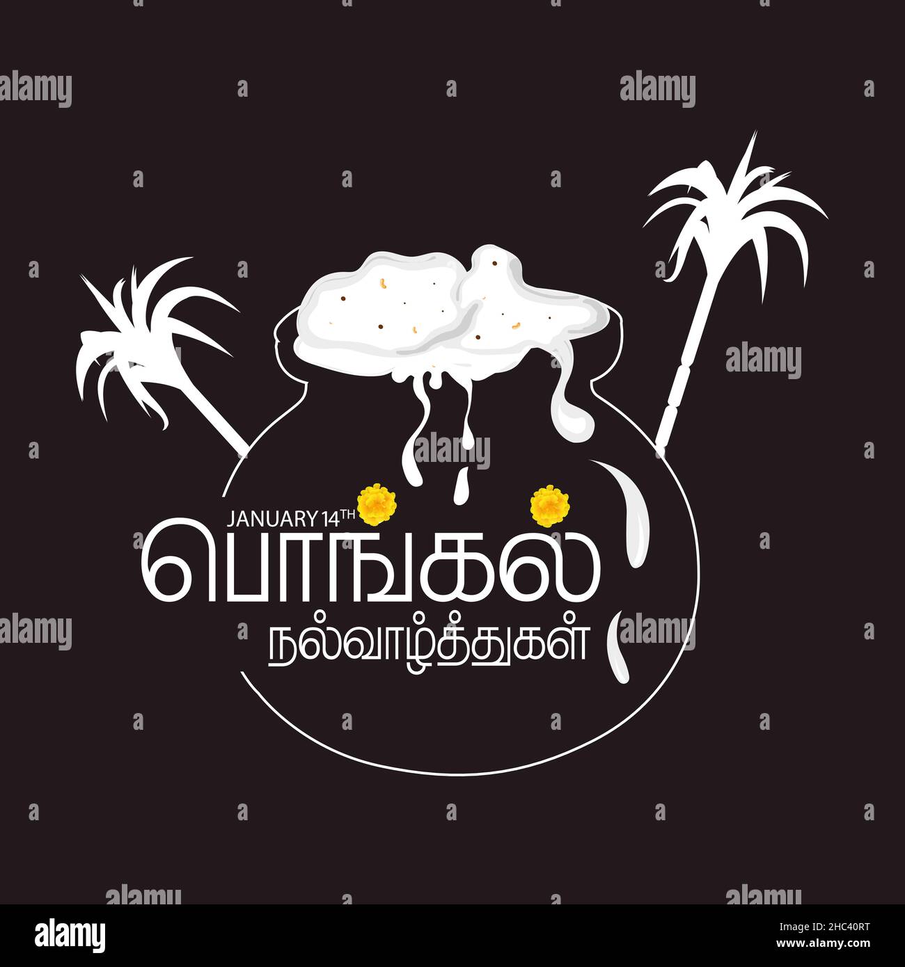 Happy Pongal Festival of Tamil Nadu South India. Translate Happy Pongal ...