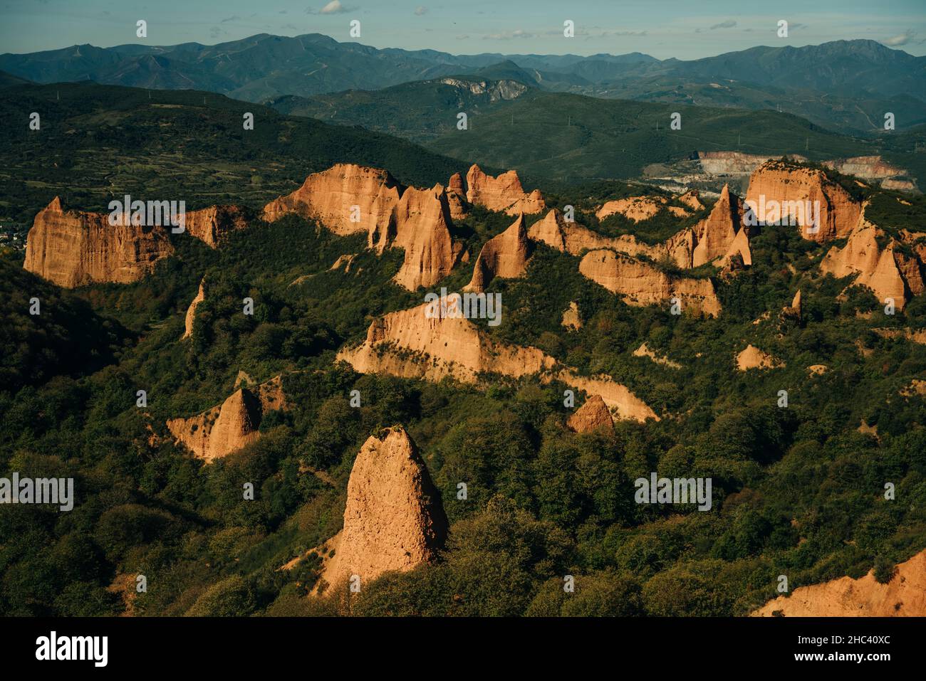 Las Medulas, a Roman gold-mining site. UNESCO world heritage in Castile ...