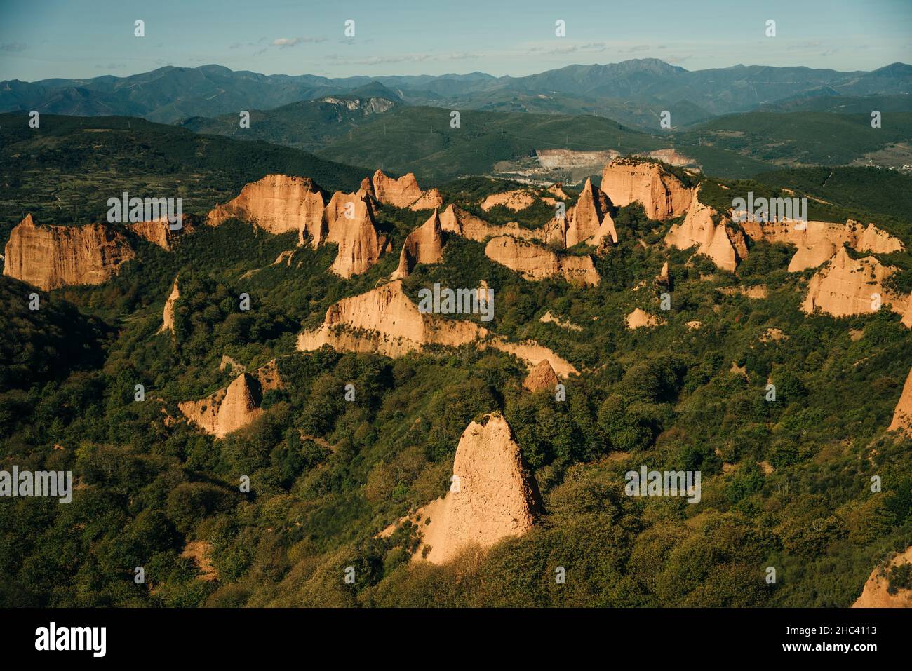 Las Medulas, a Roman gold-mining site. UNESCO world heritage in Castile ...