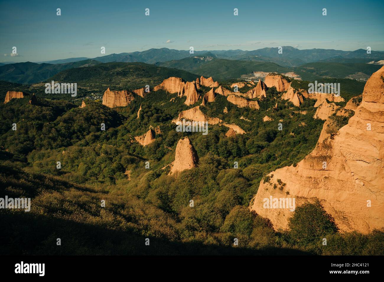 Las Medulas, a Roman gold-mining site. UNESCO world heritage in Castile ...