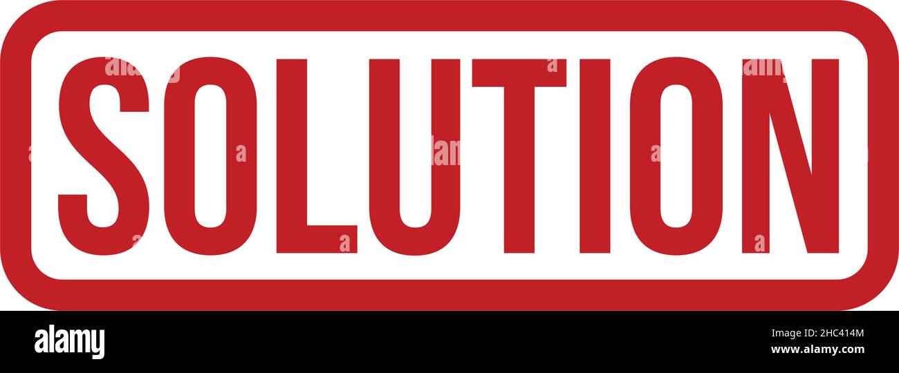 Solution Rubber Stamp. Red Solution Rubber Grunge Stamp Seal Vector ...