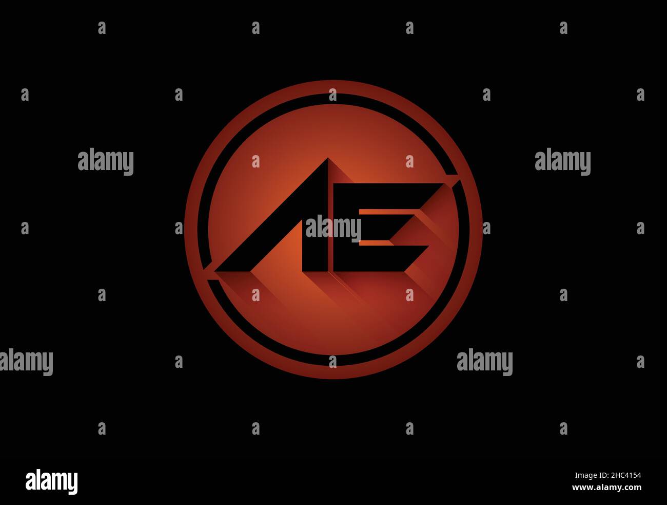 Initial Monogram Letter A E Logo Design Vector. Graphic Alphabet Symbol ...