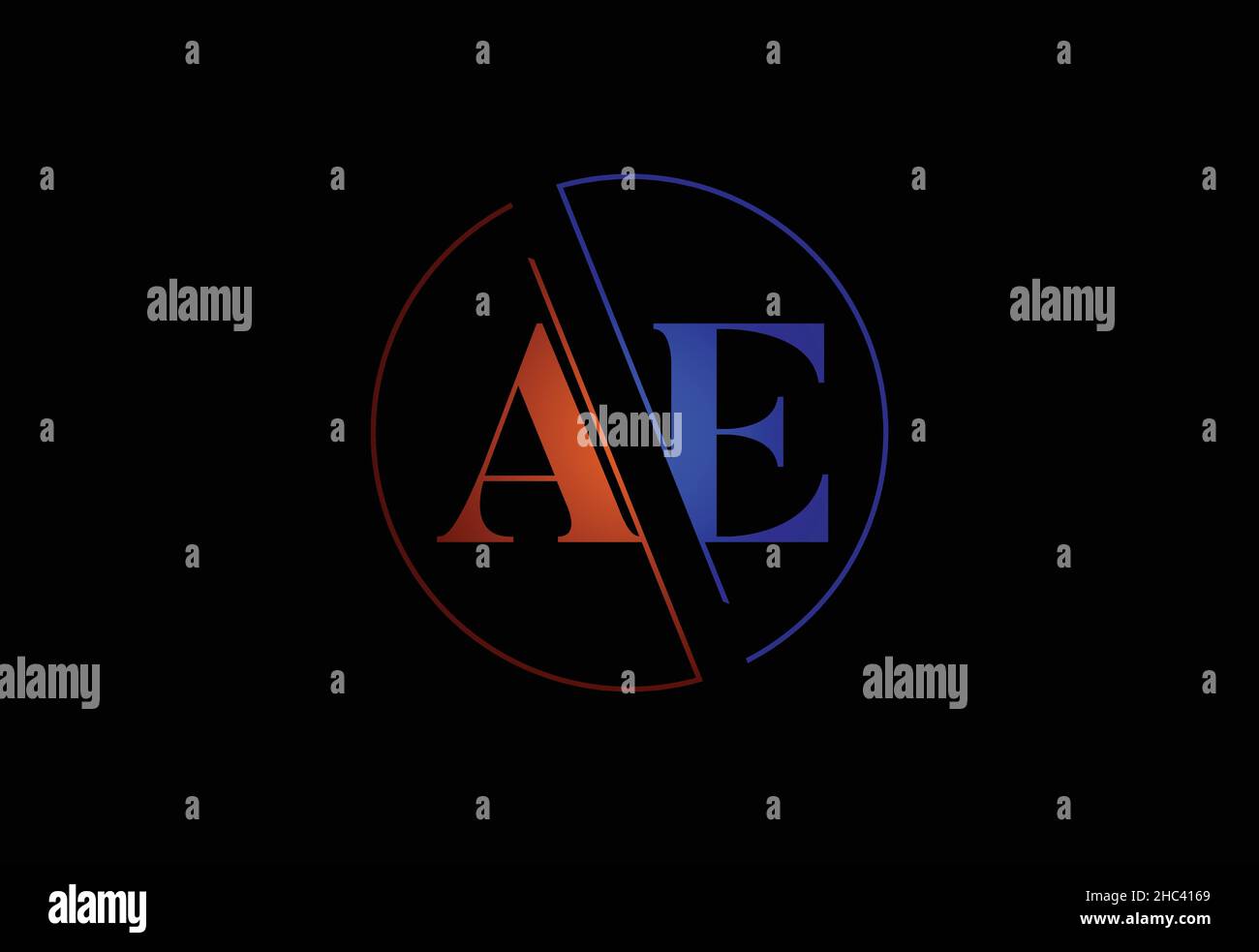 Initial Monogram Letter A E Logo Design Vector. Graphic Alphabet Symbol ...