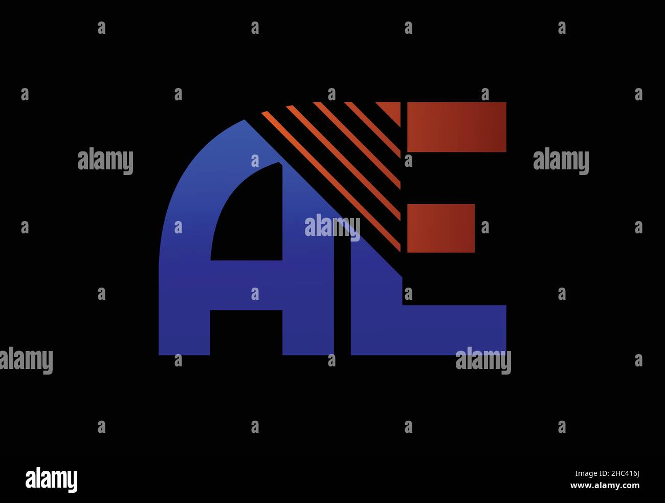 Initial Monogram Letter A E Logo Design Vector. Graphic Alphabet Symbol ...