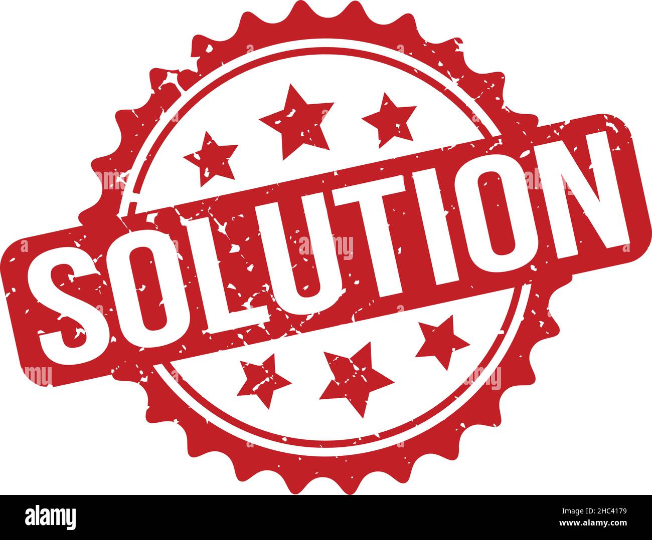 Solution Rubber Stamp. Red Solution Rubber Grunge Stamp Seal Vector ...