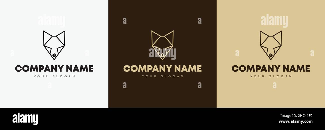 Minimal line versatile animal logo template design Stock Vector Image ...