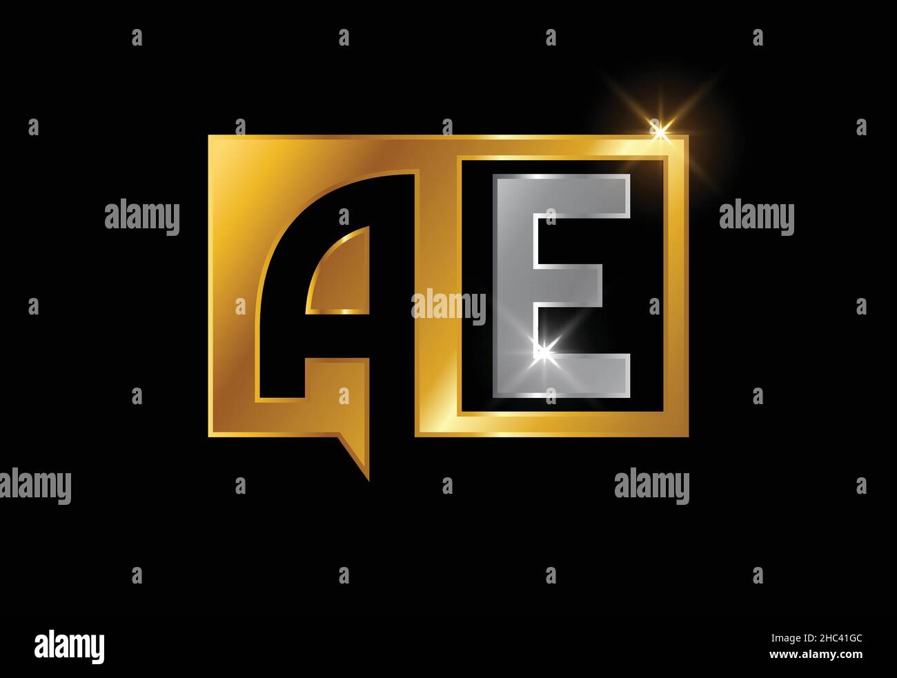 Initial Monogram Letter A E Logo Design Vector. Graphic Alphabet Symbol ...