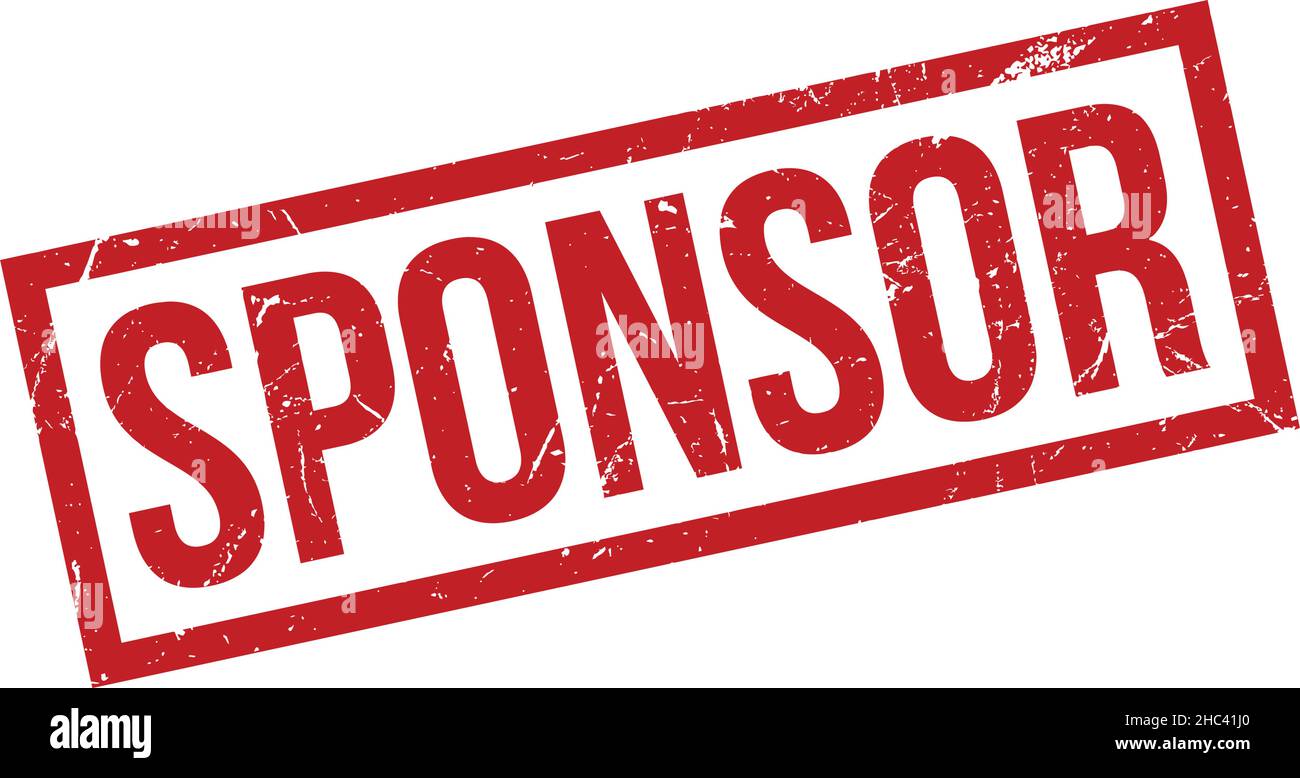 Sponsor Rubber Stamp. Red Sponsor Rubber Grunge Stamp Seal Vector ...