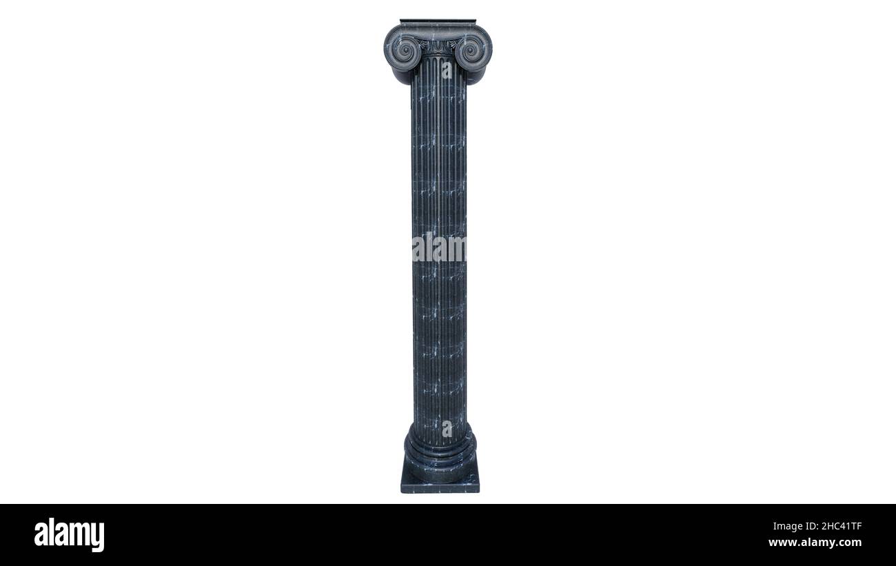 Black column isolated on a white background Stock Photo - Alamy