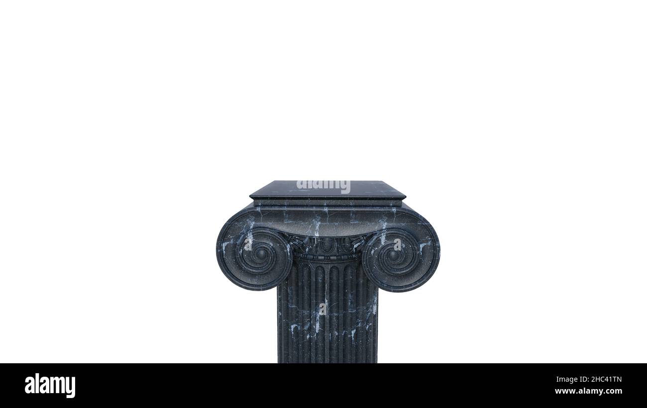 Historic column isolated on a white background Stock Photo - Alamy