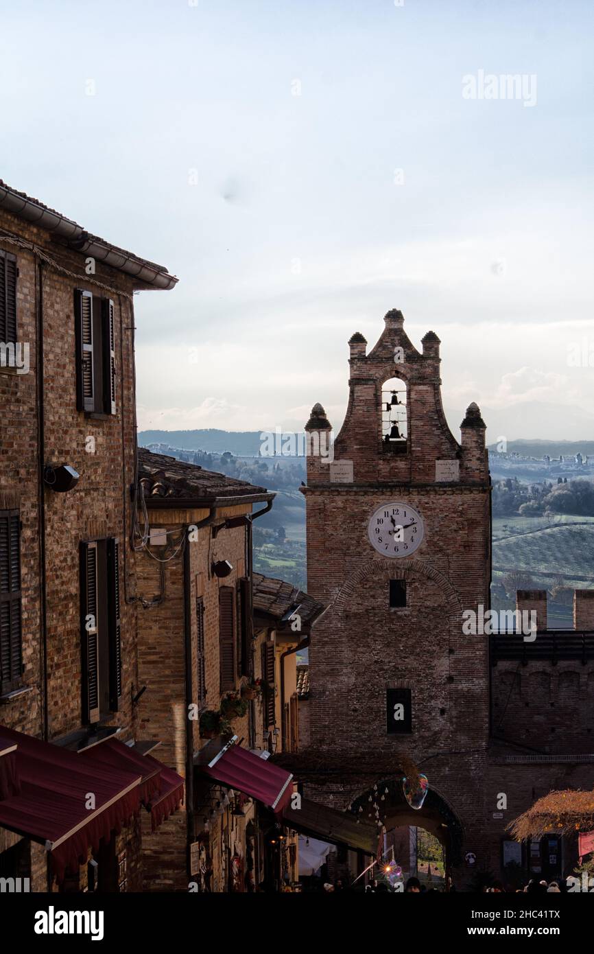 Landscape The Gradara Castle, a medieval fortress located in the town ...