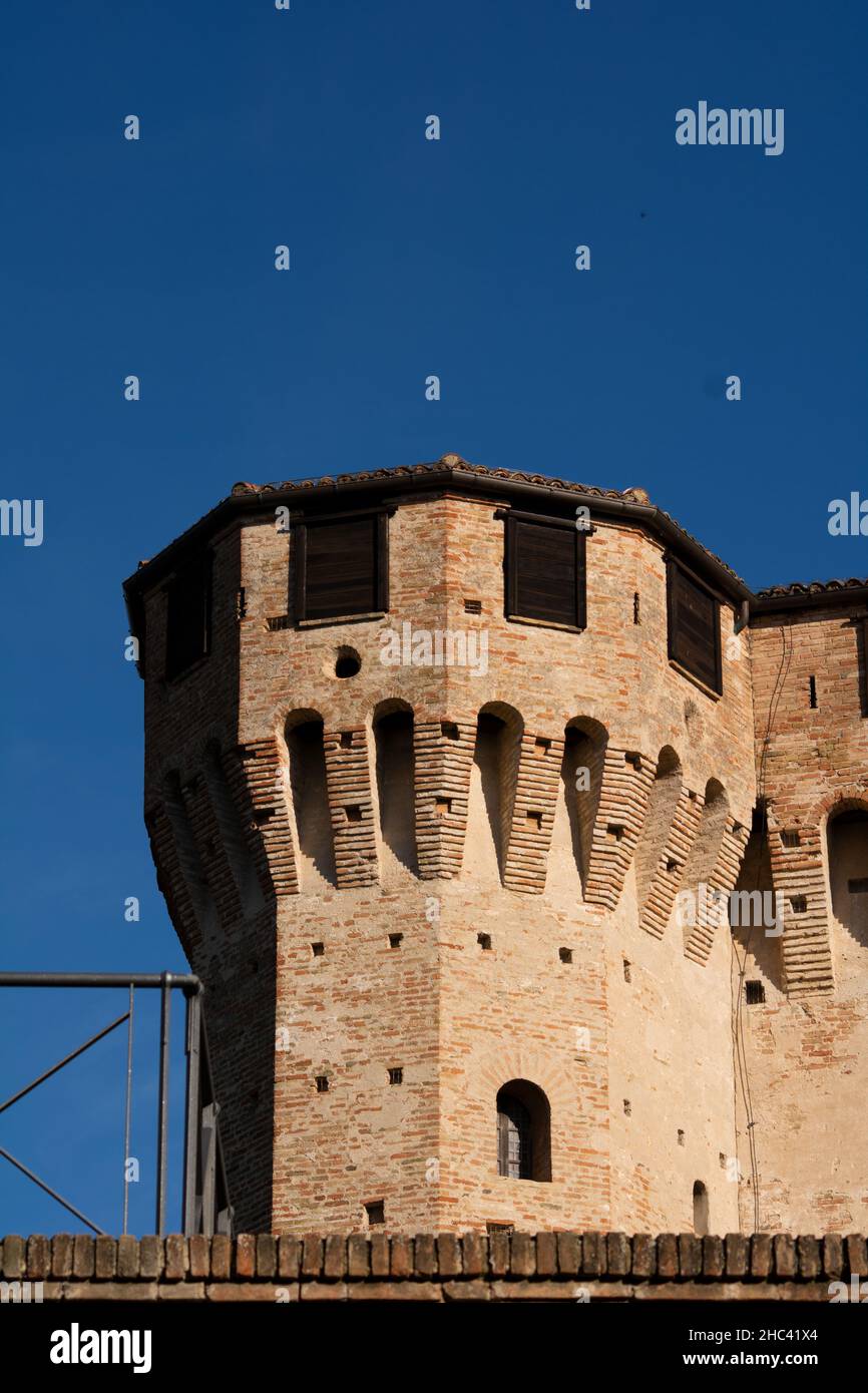Landscape The Gradara Castle, a medieval fortress located in the town ...