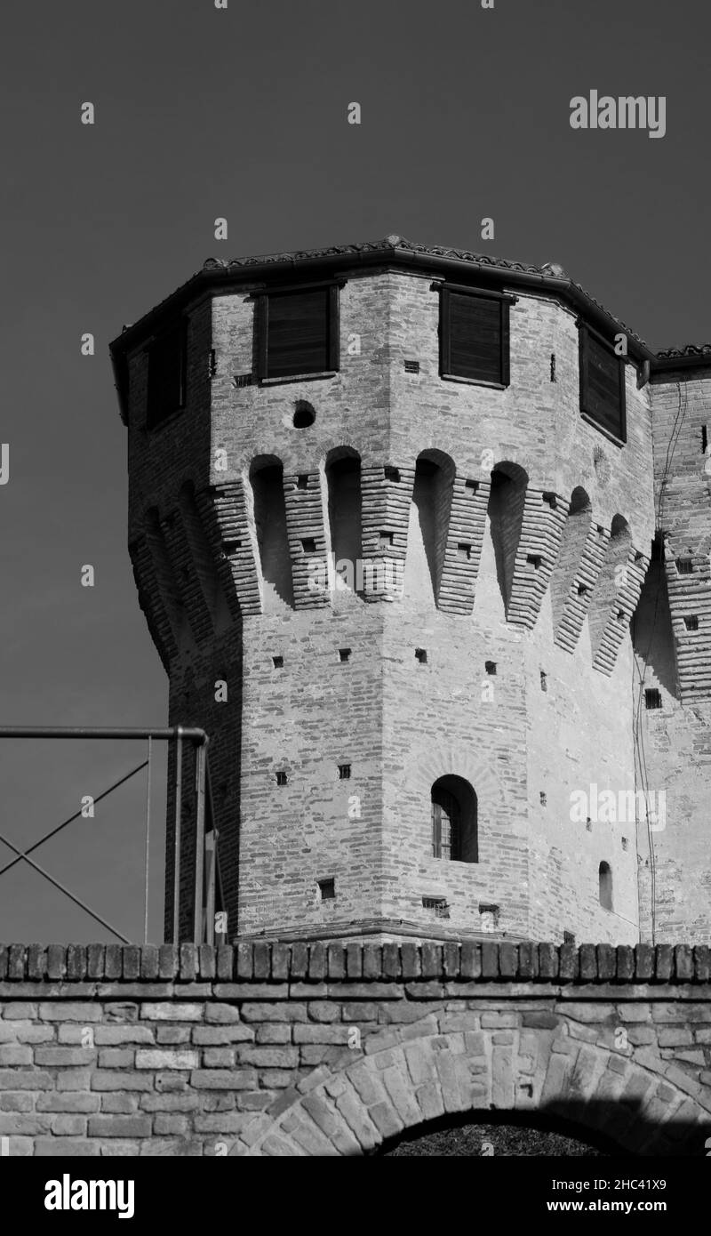 Landscape The Gradara Castle, a medieval fortress located in the town ...