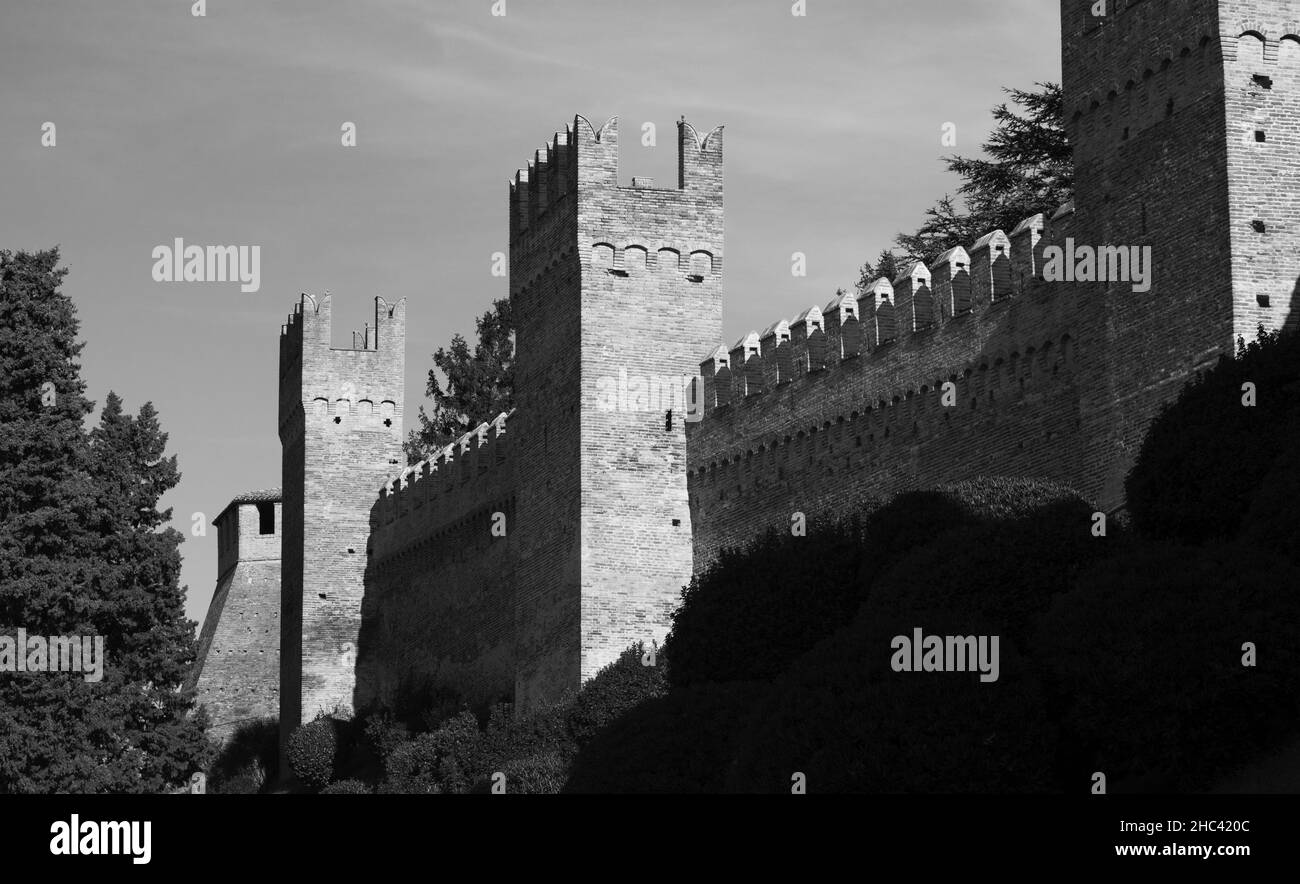 Landscape The Gradara Castle, a medieval fortress located in the town ...