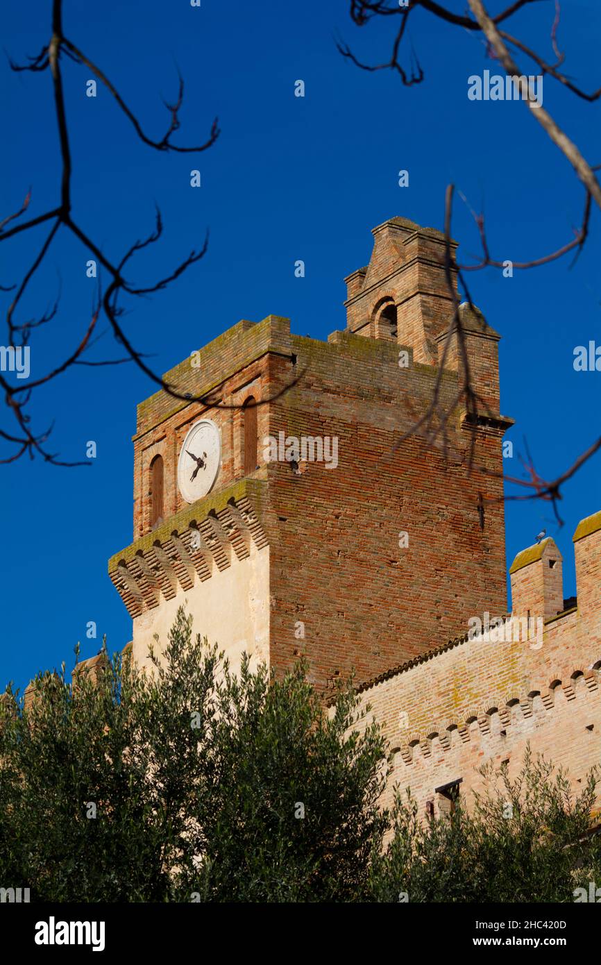 Landscape The Gradara Castle, a medieval fortress located in the town ...
