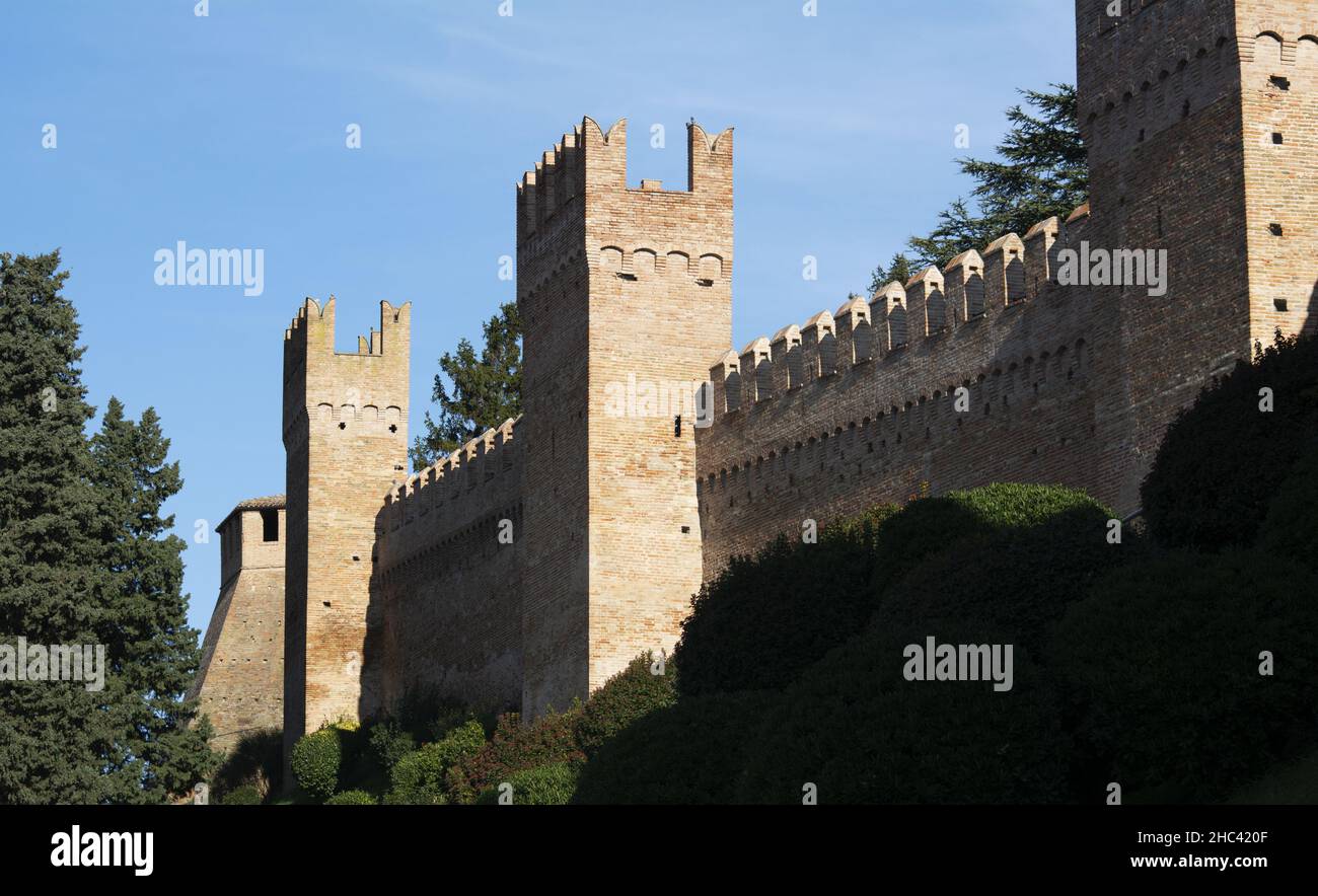 Landscape The Gradara Castle, a medieval fortress located in the town ...