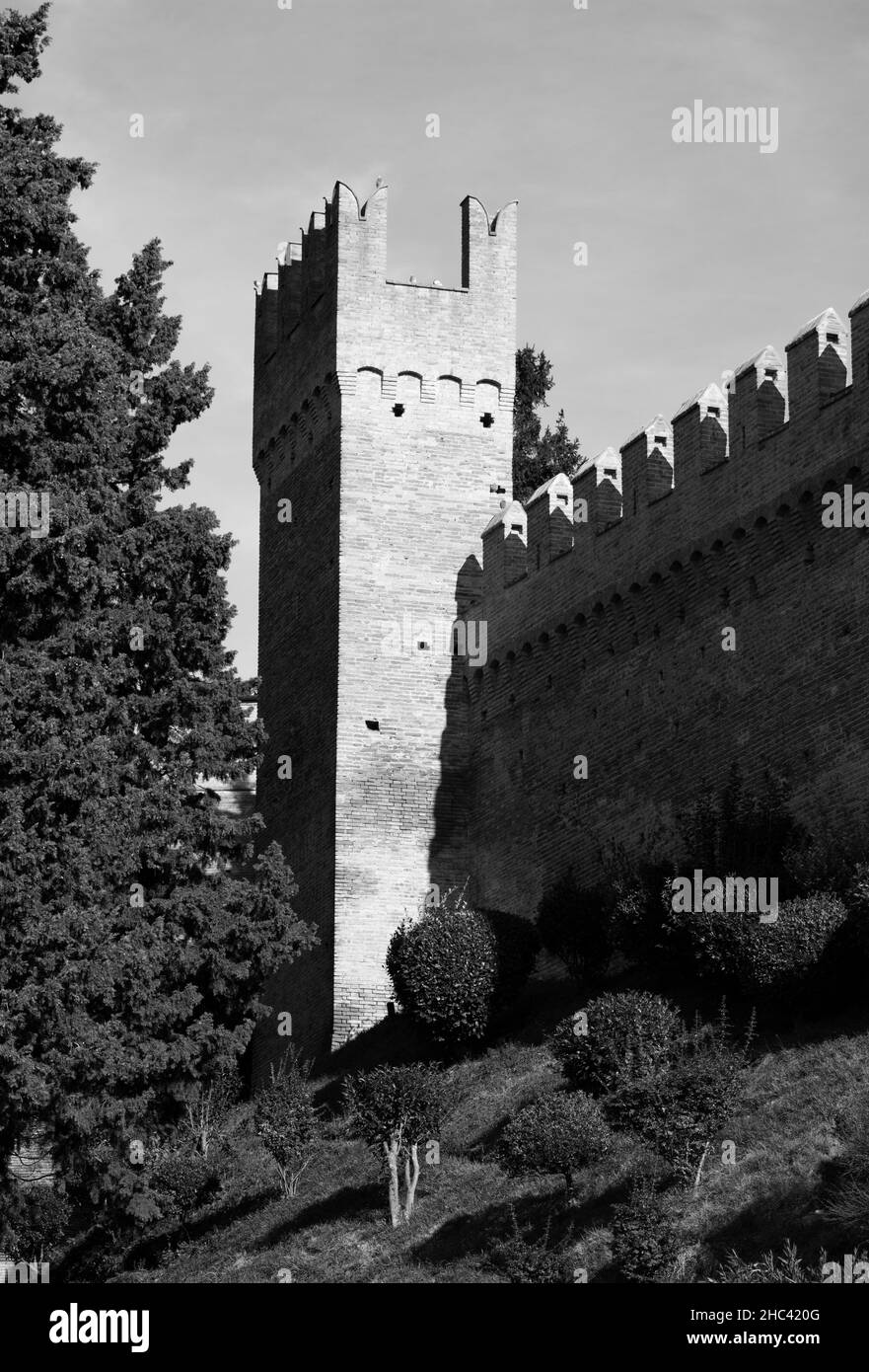 Landscape The Gradara Castle, a medieval fortress located in the town ...