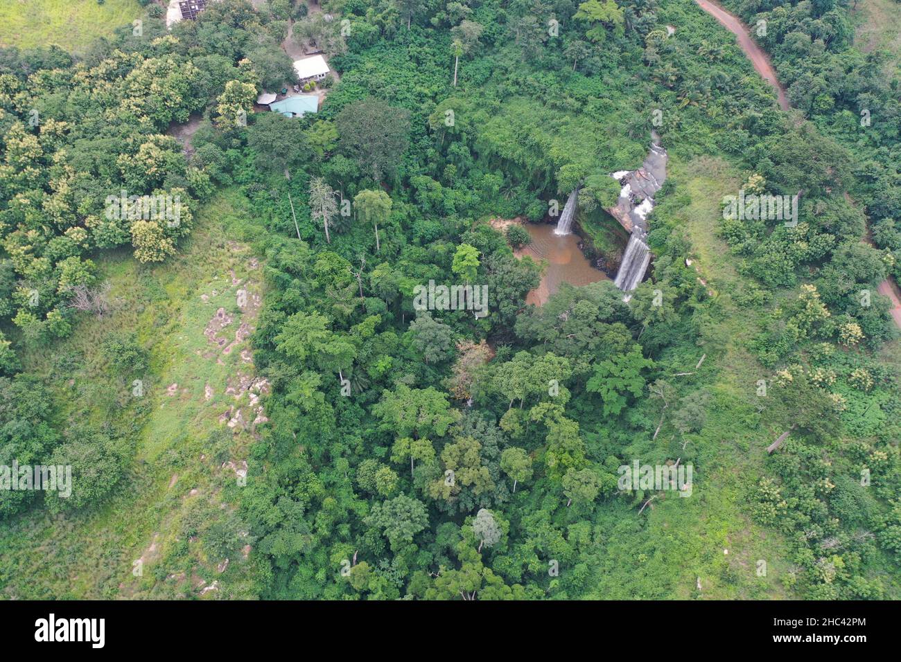 Aerial shot beautiful river waterfall hi-res stock photography and ...