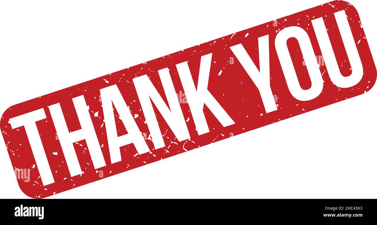 Thank You Rubber Stamp. Red Thank You Rubber Grunge Stamp Seal Vector ...