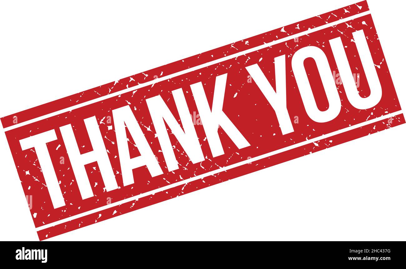 Thank You Rubber Stamp. Red Thank You Rubber Grunge Stamp Seal Vector ...