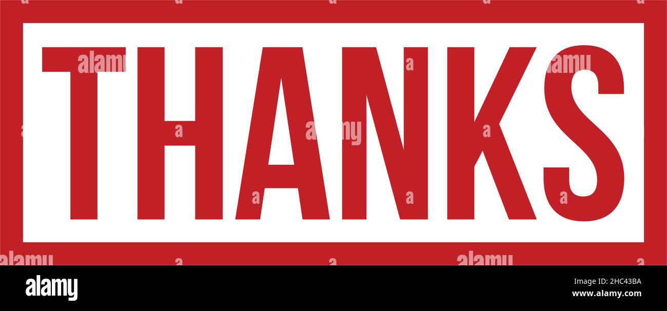 Thanks Rubber Stamp. Red Thanks Rubber Grunge Stamp Seal Vector ...
