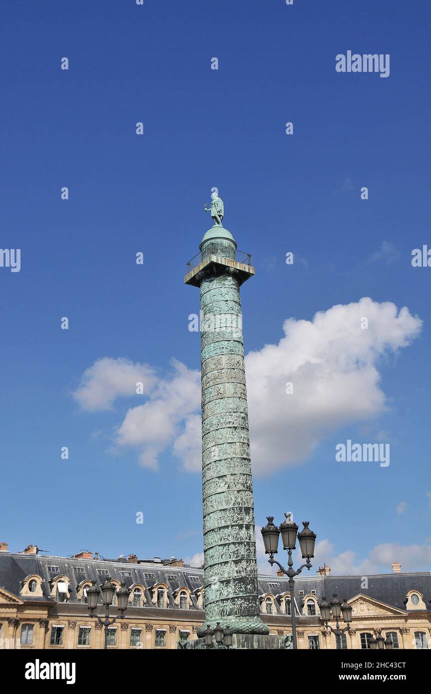 Vendome column Paris France Stock Photo - Alamy