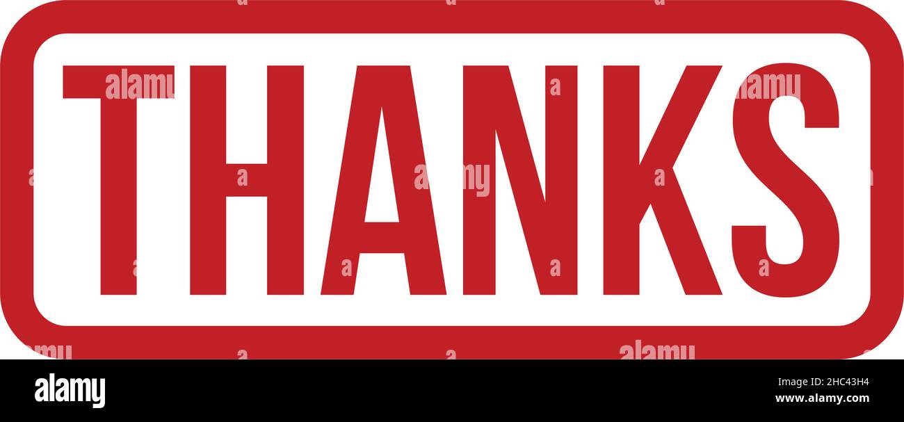 Thanks Rubber Stamp. Red Thanks Rubber Grunge Stamp Seal Vector ...