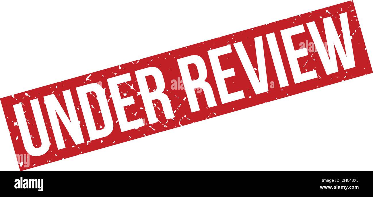 Under Review Rubber Stamp. Red Under Review Rubber Grunge Stamp Seal ...